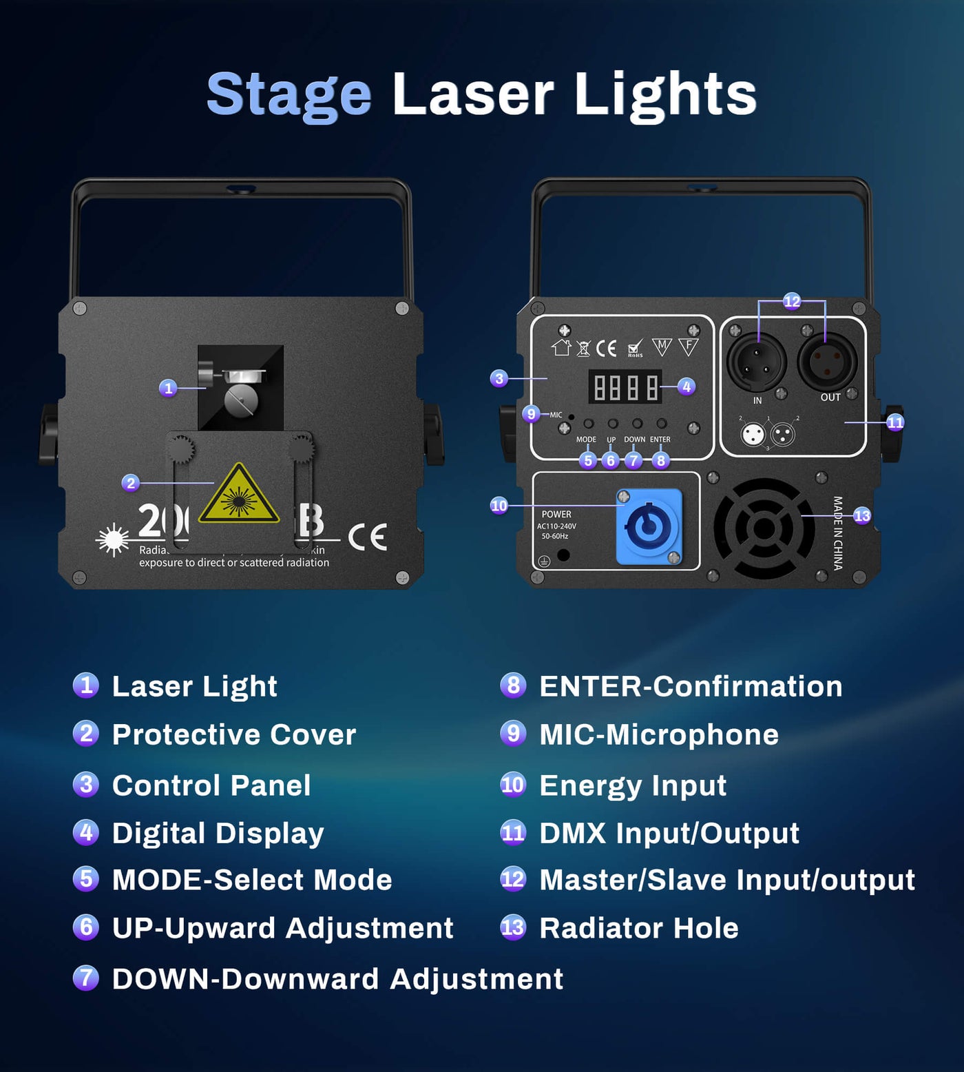 Eytse EY003-L DJ Laser Lights for Party 3D Animation RGB Laser Show Pr